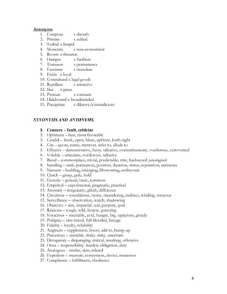 Tcs synonyms and antonyms | DOC