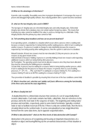 Tcs NQTExam technical questions | PDF