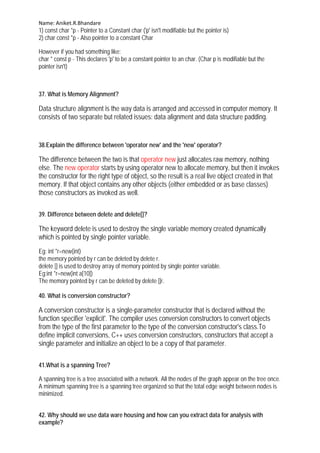 Tcs NQTExam technical questions | PDF