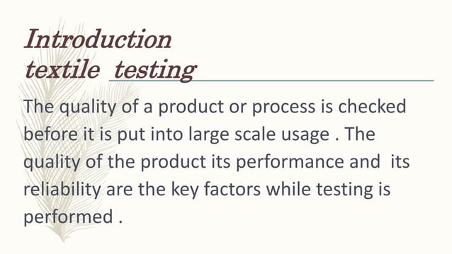 textile chemical testing | PPTX