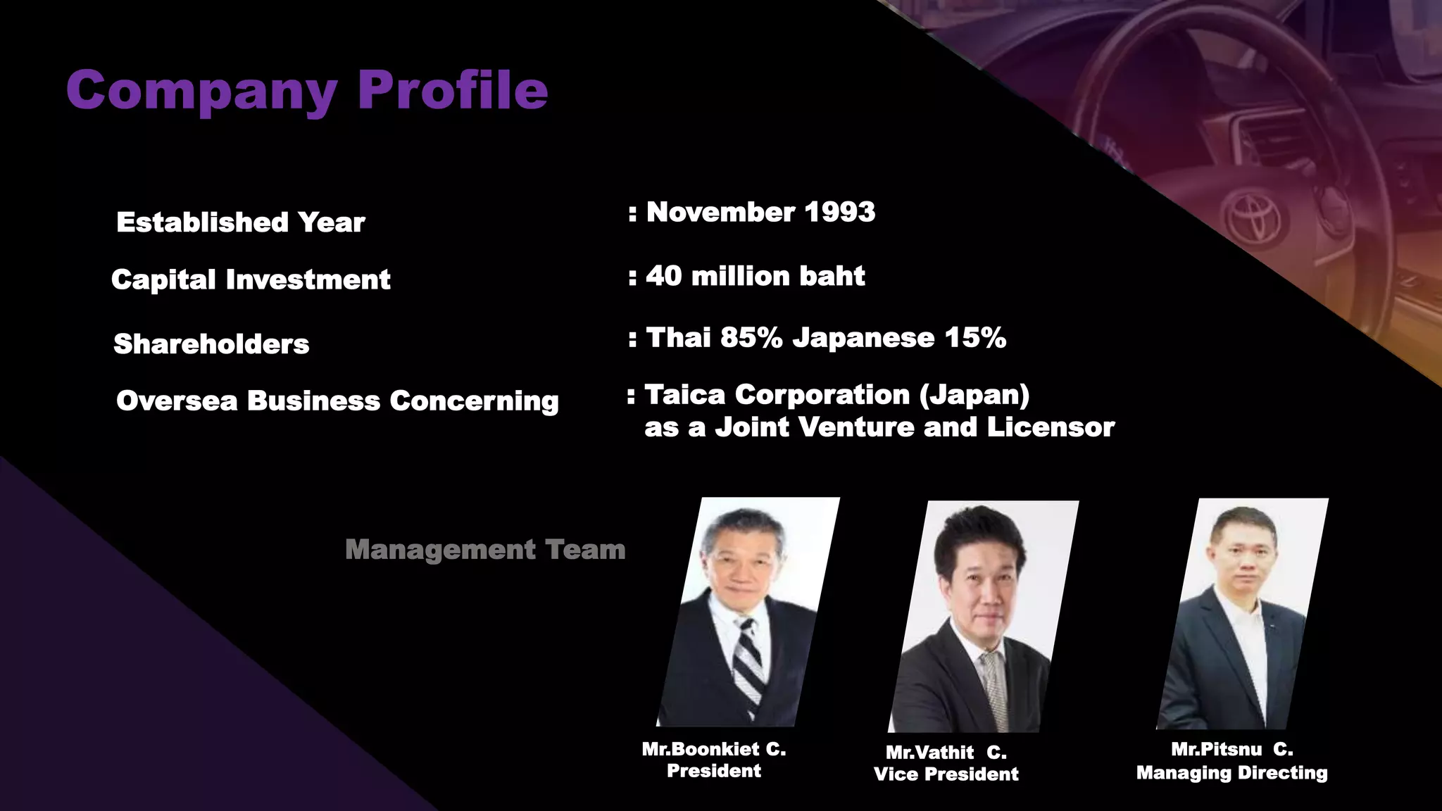 THAI CUBIC TECHNOLOGY COMPANY PROFILE | PPTX
