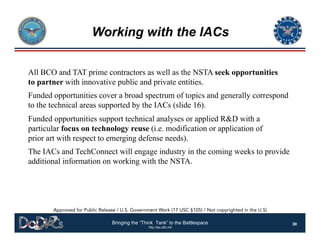 Defense IACs Tech Domain Awareness - 2014 National Innovation Summit | PDF