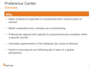 Optum Preference Center | PPT