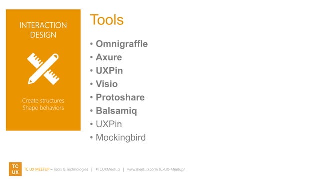 TC UX Tools and Technologies | PPT