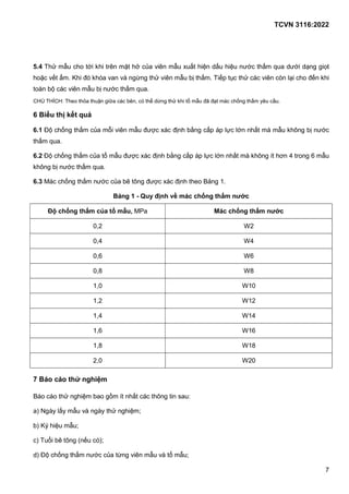 TCVN 3116-2022 Bê tông – Phương pháp xác định độ chống thấm nước – Phương pháp vết thấm.pdf