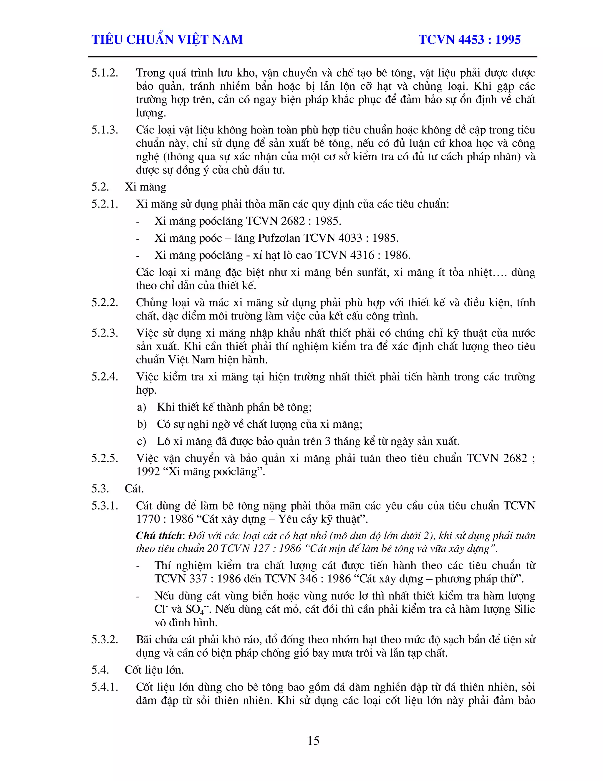 Tcvn 4453 1995 | PDF