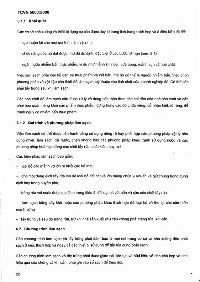 TIÊU CHUẨN QUỐC GIA TCVN 5603-2008 - Quy chuẩn thực hành về những nguyên tắc chung đối với vệ ...