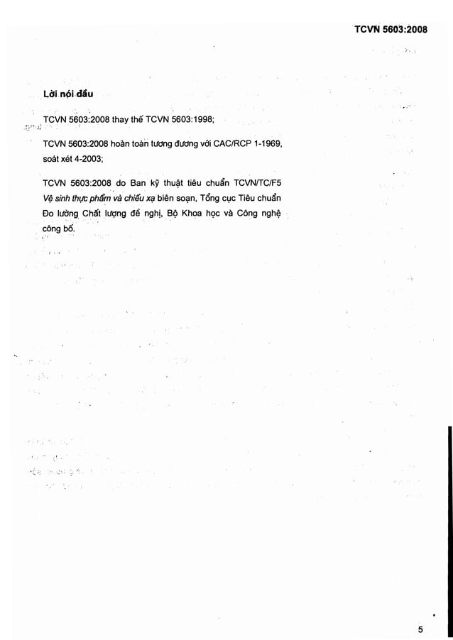 TIÊU CHUẨN QUỐC GIA TCVN 5603-2008 - Quy chuẩn thực hành về những nguyên tắc chung đối với vệ ...