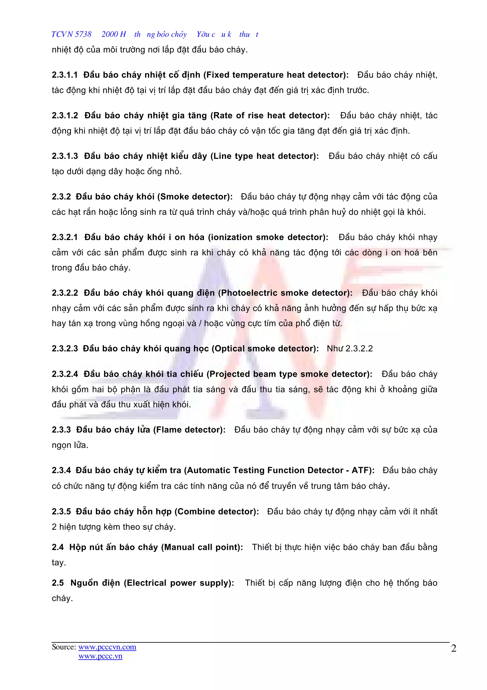 Tcvn 5738 2001 bao chay tu dong | PDF