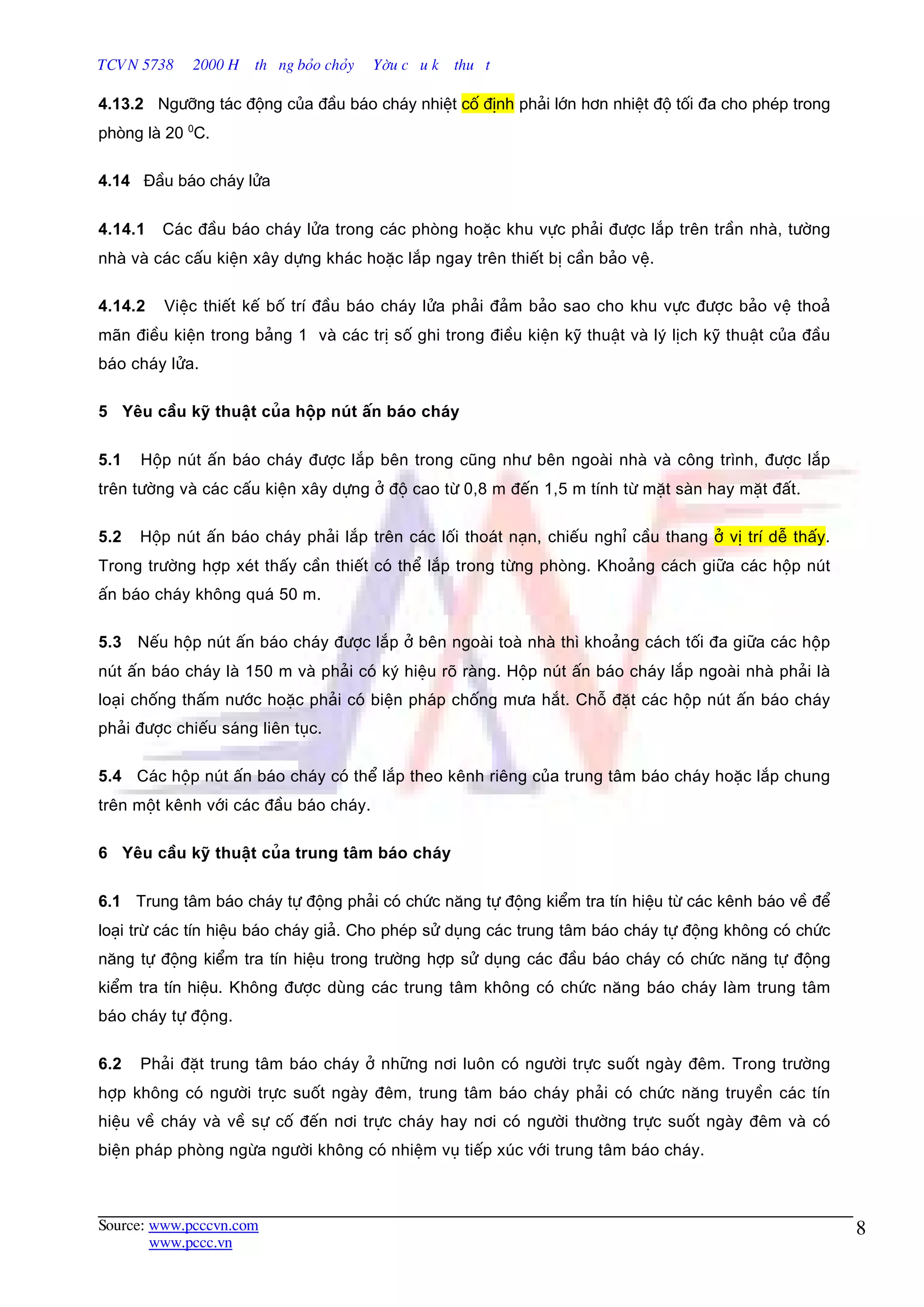 Tcvn 5738 2001 bao chay tu dong | PDF