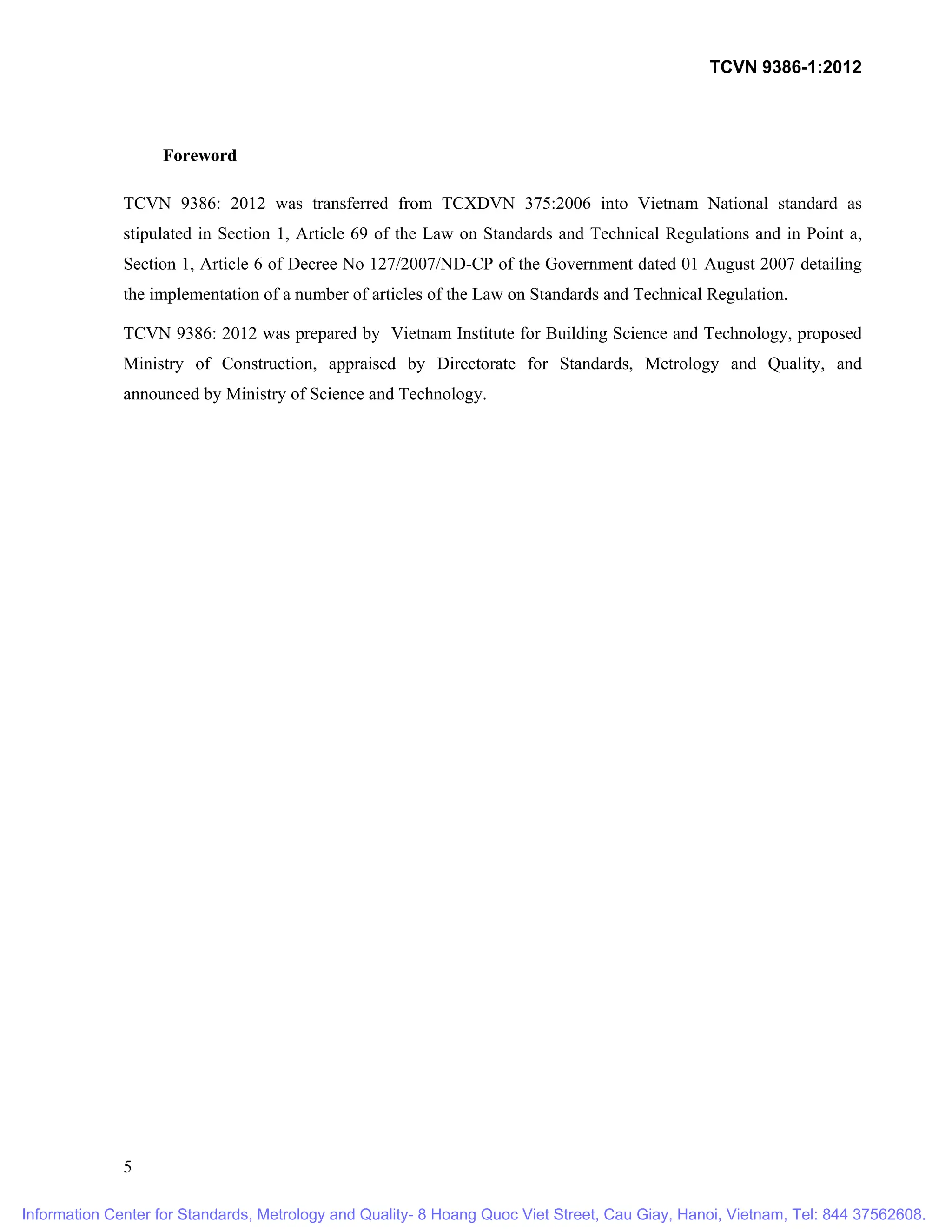TCVN 9386-1-2012 Design of structures for earthquake resistances-Part 1. General rules, seismic ...