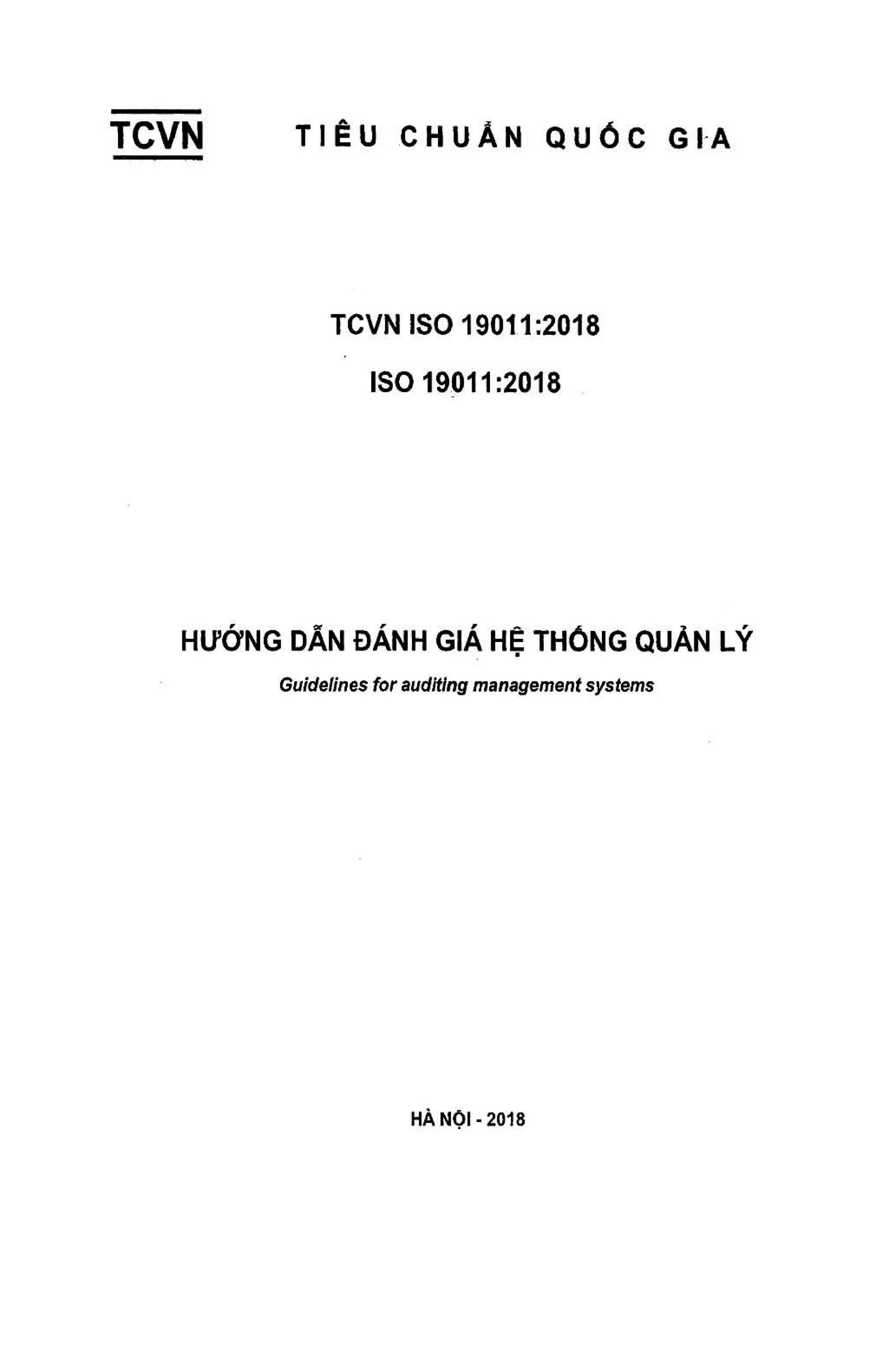 Tcvn iso 19011 2018 | PDF