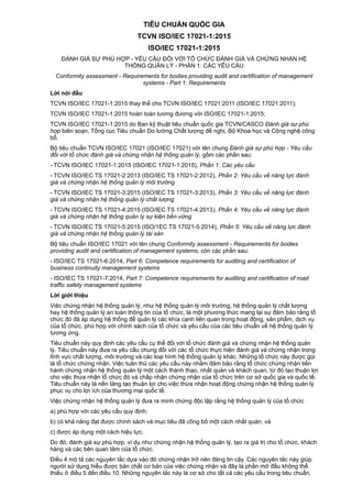 Tcvn iso iec17021 1-2015| Đánh giá sự phù hợp - Yêu càu đối với tổ chức đánh giá chứng nhận hệ ...