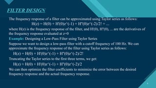 application of taylor series in signal processing | PPT