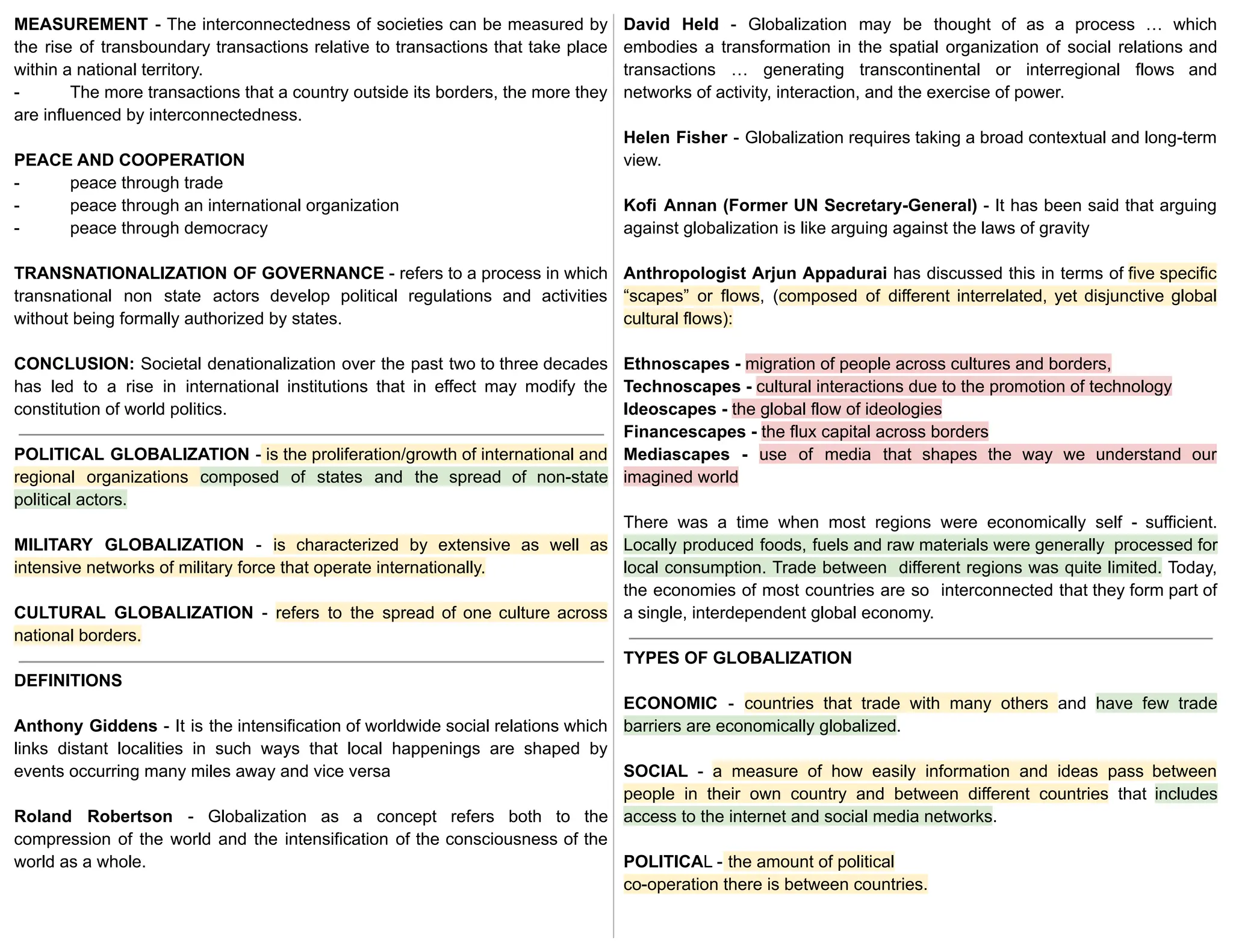 The Contemporary World Reviewer for 1st semester | PDF