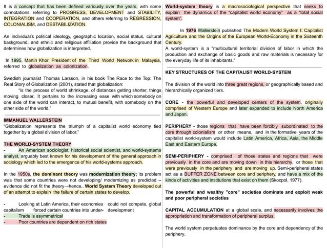 The Contemporary World Reviewer for 1st semester | PDF