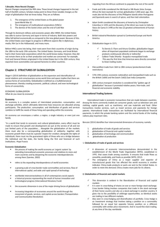 Understanding Globalization: Concepts, Theories, and Economic Impact | DOCX