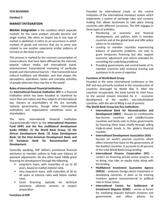 The Contemporary World REVIEWER (3&4).docx | Business Banking & Finance | Business