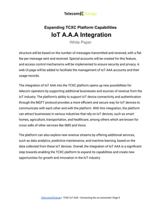 TCXC IoT AAA Integration Whitepaper | PDF