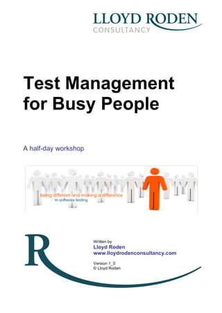 Test Management for Busy People | PDF