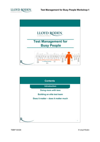 Test Management for Busy People | PDF