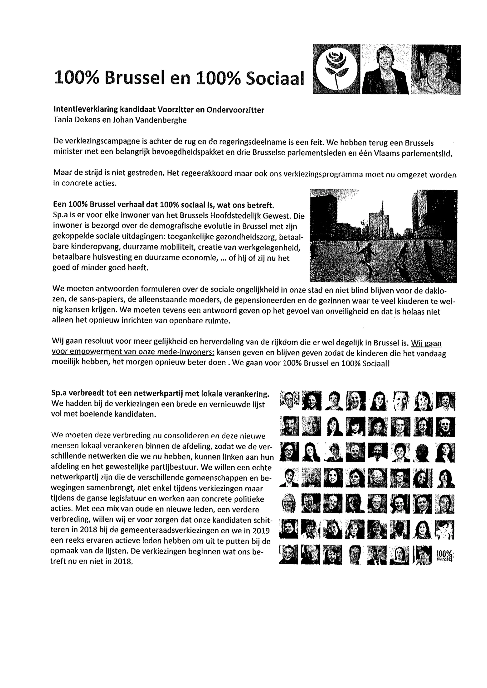 Tania Dekens en Johan vandenberghe, kandidaat voorzitter en ...