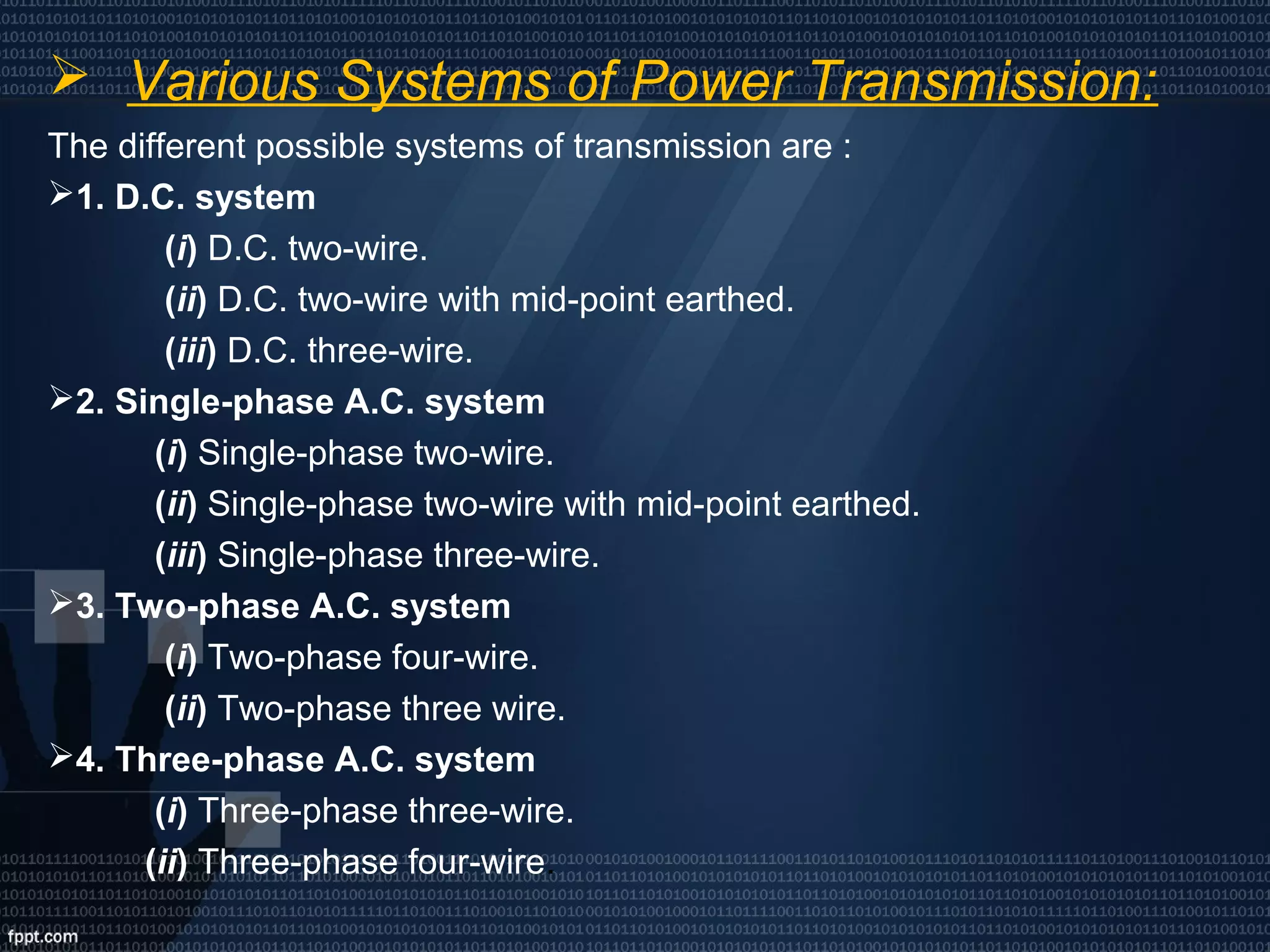 Transmission and Distribution of Electric Power system | PPT