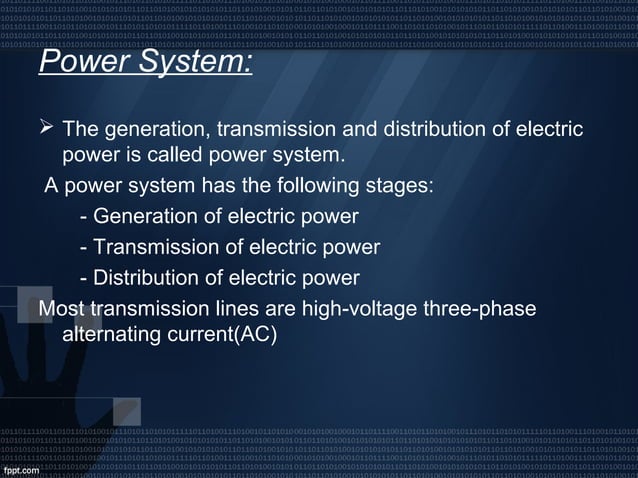Transmission and Distribution of Electric Power system | PPT