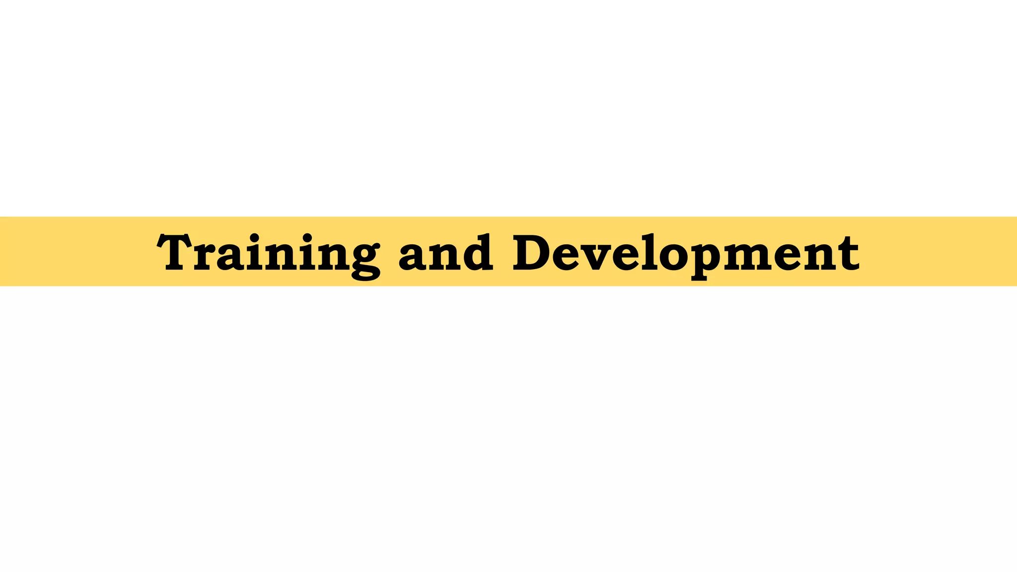 Training and Development | PPT