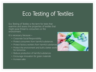 Sustainability in Textiles | PPTX