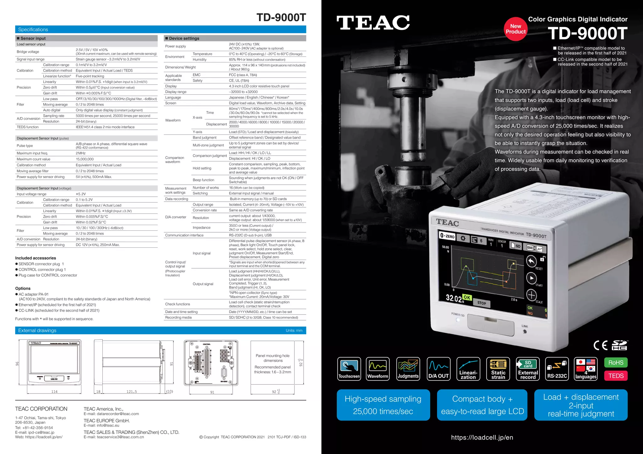 TEAC Color Graphics digital indicator Td 9000 t | PDF