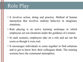 Training & Development: Role Play, Sensitivity Training & Behavioral Modeling | PDF