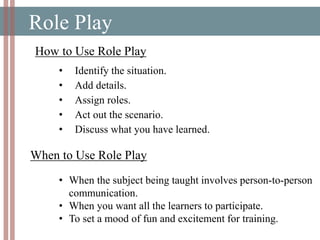Training & Development: Role Play, Sensitivity Training & Behavioral ...