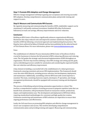 Building an RPA Center of Excellence | PDF