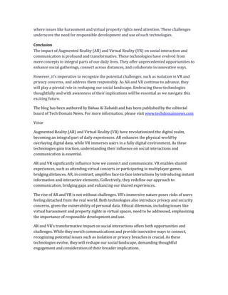 Impact of AR & VR on Social Interactions | PDF