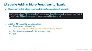 td-spark internals: Extending Spark with Airframe - Spark Meetup Tokyo #3 2020 | PDF
