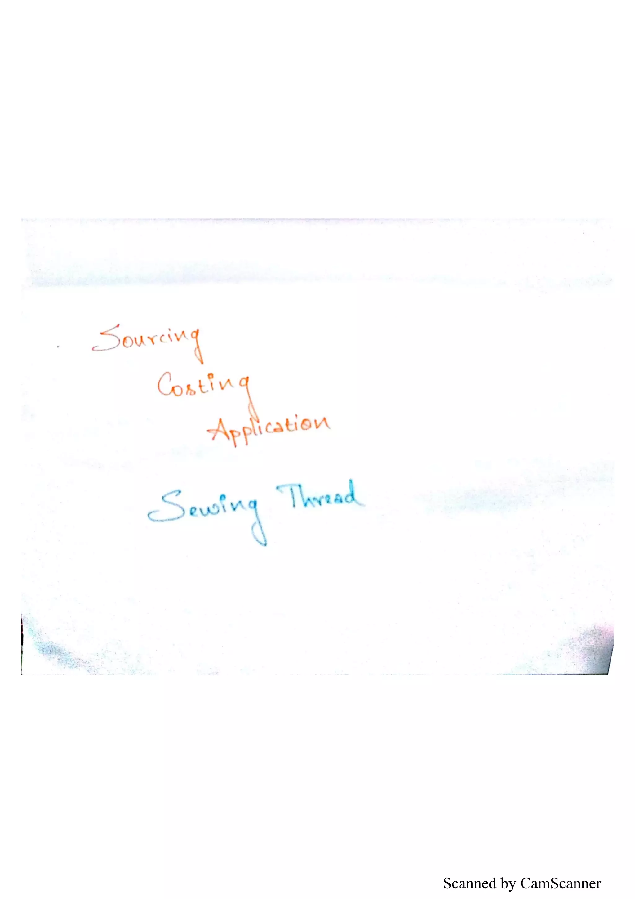 Sewing thread-definition, types and costing | PDF | Free Download