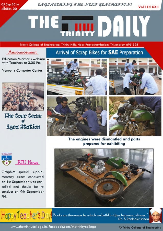 Sept 5 Edition of Trinity Daily | PDF | Movies | Entertainment