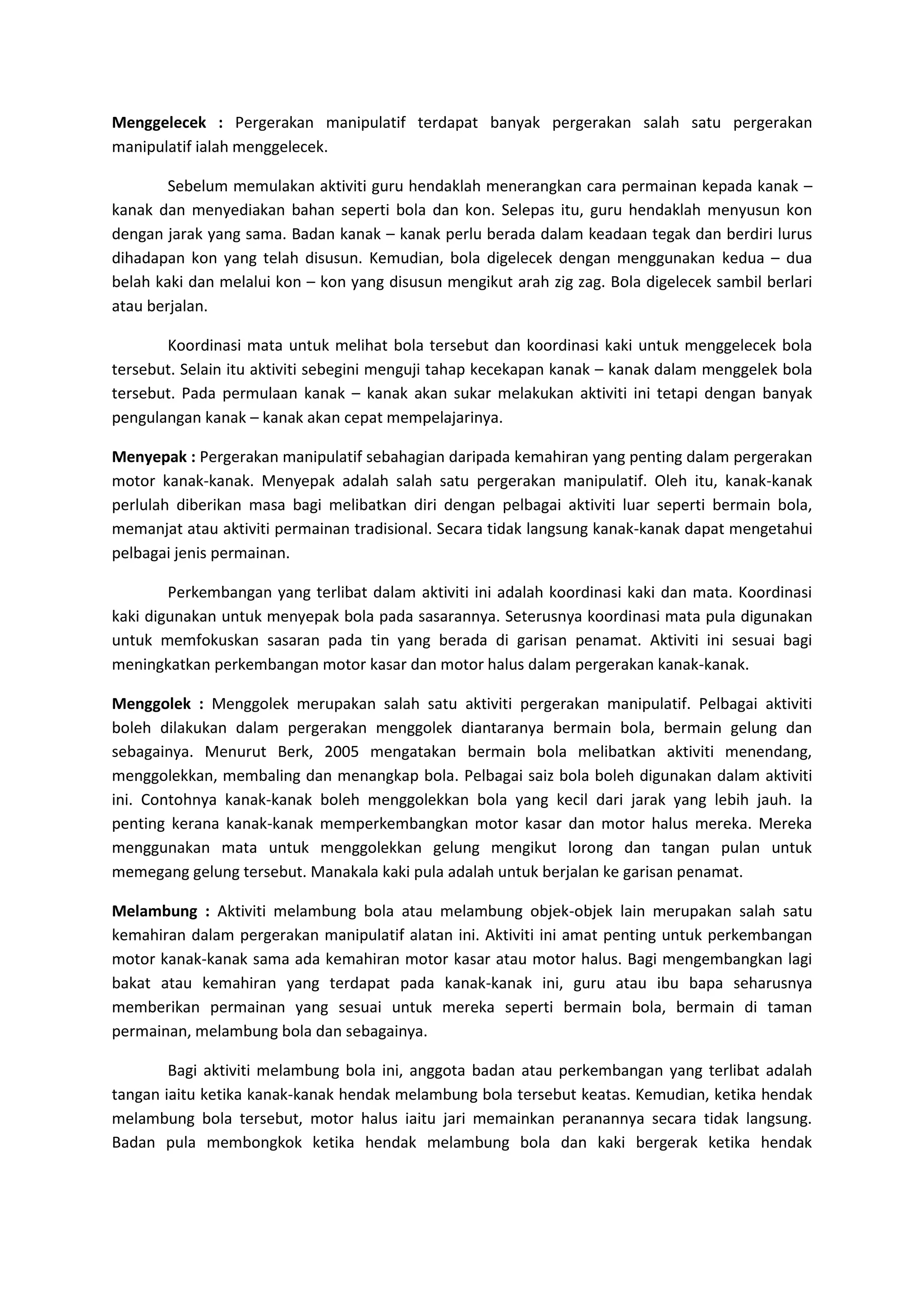 Td10003 kepentingan pergerakan asas dan manipulatif | PDF