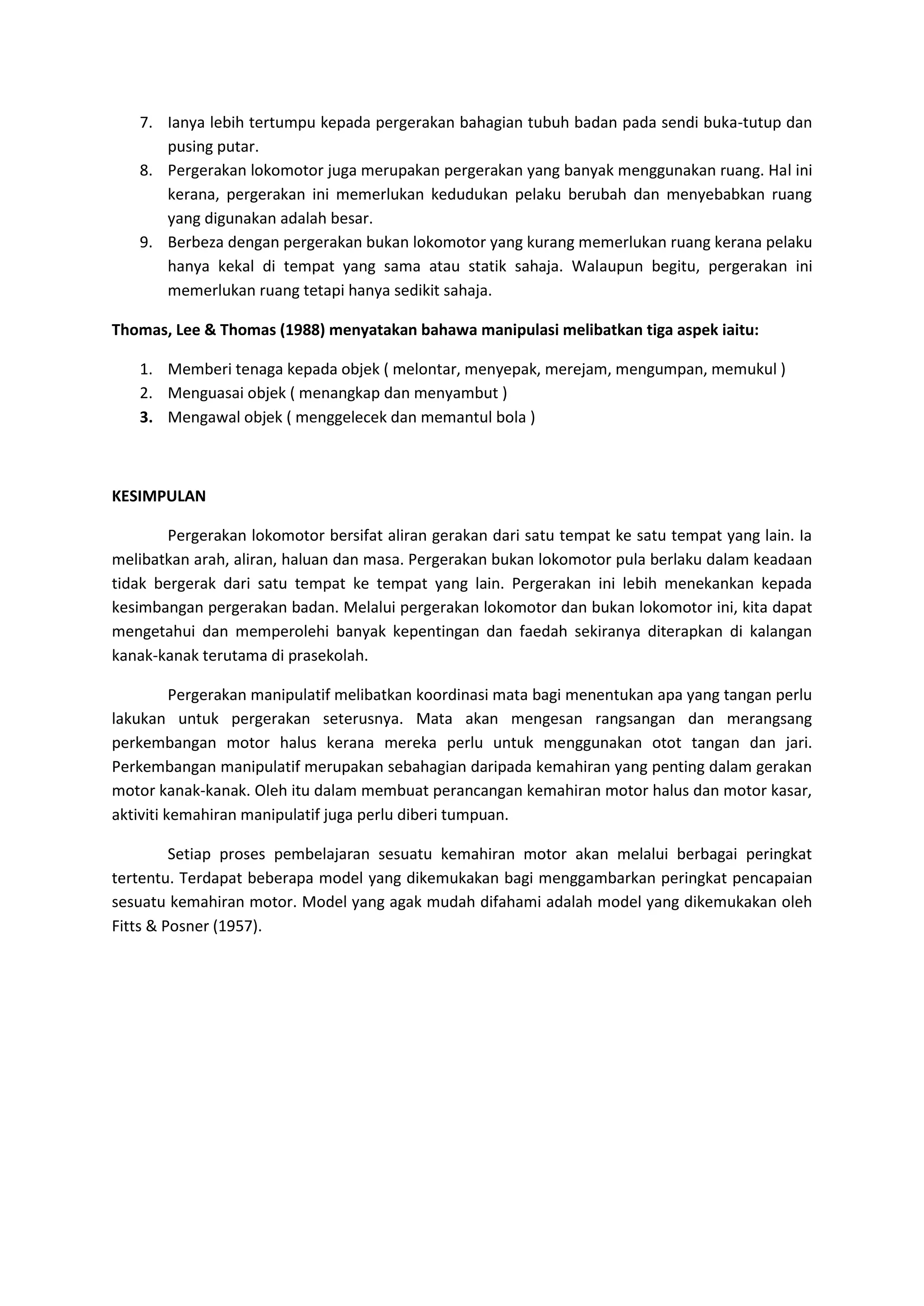 Td10003 kepentingan pergerakan asas dan manipulatif | PDF