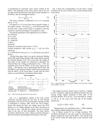 Transient Recovery Voltage Test Results of a 25 MVA Saturable-Core ...