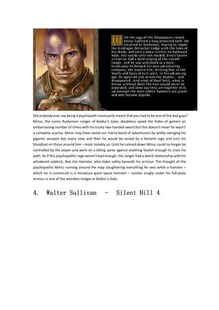 10 most deranged video game psychopaths www.gamebasin.com