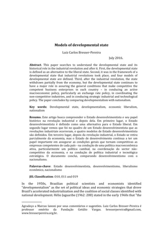Models of developmental state | PDF