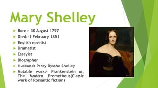 Comparison between The Rime of Ancient Mariner and Frankenstein | PPTX