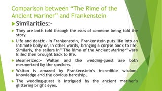 Comparison between The Rime of Ancient Mariner and Frankenstein | PPTX