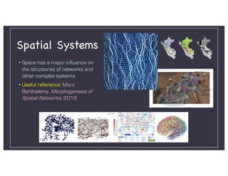 Topological Data Analysis of Complex Spatial Systems | PPT