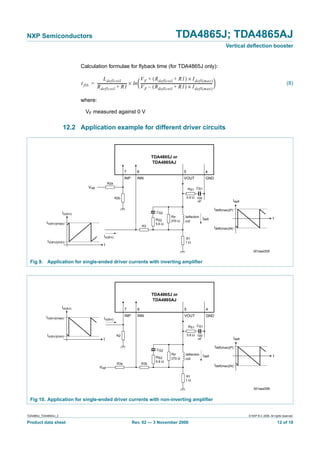 TDA4865J integrated circuit control of vertical deflection circuits in ...