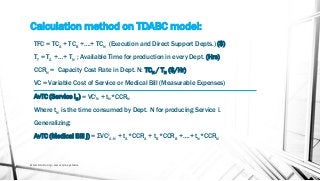 TDABC model in Health Care Systems | PDF | Business Accounting ...