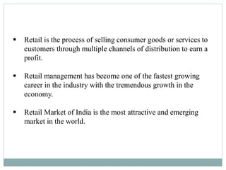 Key Sectors of Indian Retail and FDI in Indian Retail | PPTX