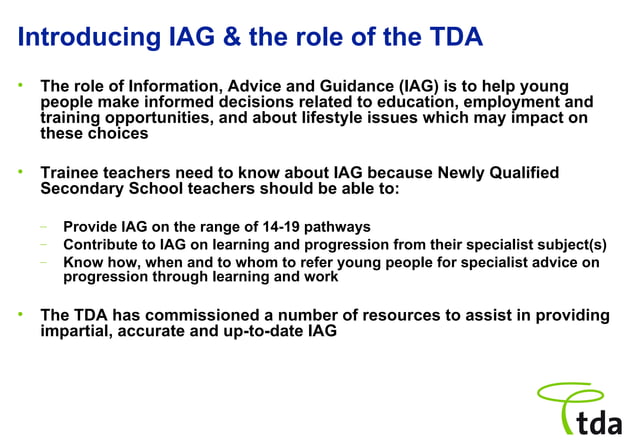 TDA Guidance | PPT